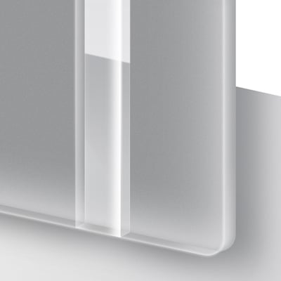 TroLase Reverse | transparent acrylic with coloured backing