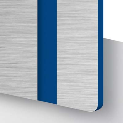 TroLase Metallic Plus Brushed Stainless Steel/Blue LMT+315-20x | Trotec
