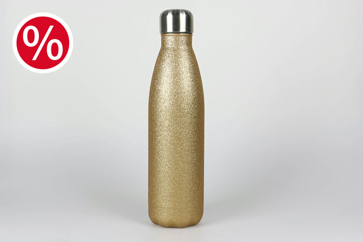 Laserable Bottle, gold glitter, 500ml | Trotec