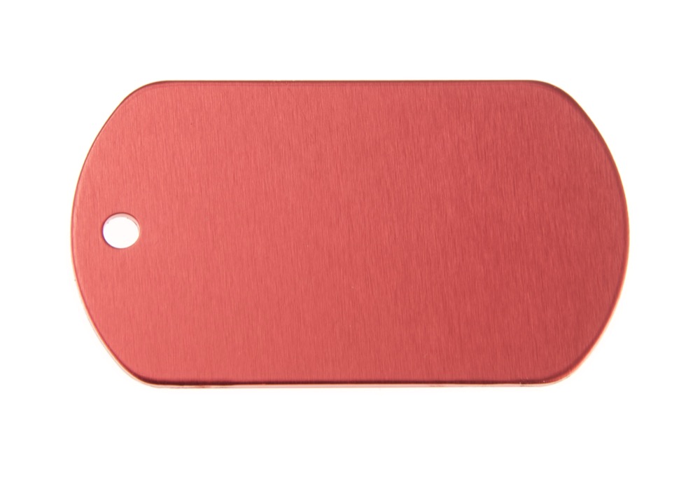 Military tag alu anodized Red 50x29mm | Trotec